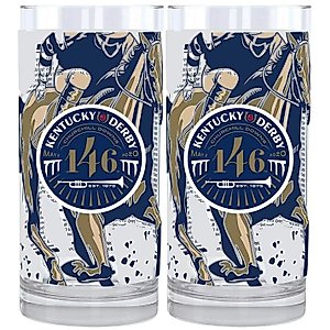 Kentucky Derby 146th Mint Julep Glass, Official Souvenir Glassware, Year 2020, 2 pack