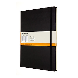 Moleskine Classic Ruled Notebook, Hard Cover and Elastic Closure, 192 Pages, Black, Size A4, 21 x 29.7 cm