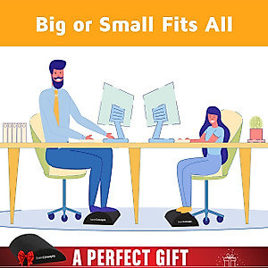 Foot Rest for Under Desk at Work (Soft but Firm), Ergonomic Office Desk Foot Rest 18" x 12", Under Desk Footrest with Washable Cover, Desk Foot Stool Work from Home Accessories