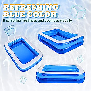 Large Inflatable Swimming Pool for Kids Adults Family Water Toys, Fishing Pond, Play Center, Ball Pit Summer Water Game Play Center for Indoor Outdoor Garden Yard 120"x75"x20"Kiddie Pool for Ages 6+