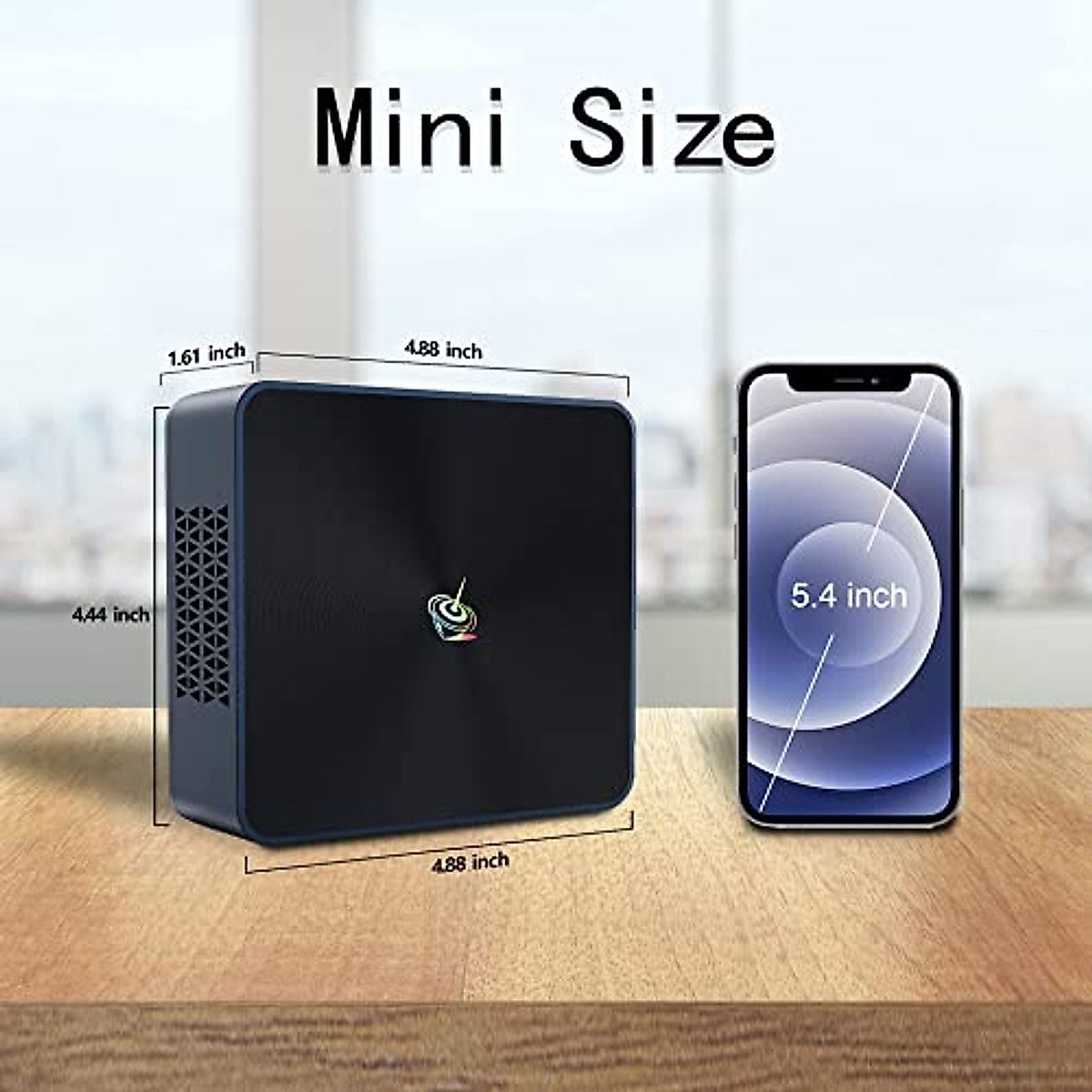 Beelink New 8th Generation Intel 4 Cores 8 Threads i5-8259U Processor(up to 3.8GHz), Mini pc with 16G DDR4 RAM/500GB NVMe M.2 SSD, Support 4K Dual HDMI Display,WiFi5,BT5.0, 4*USB 3.0