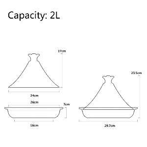 Xgxoz Tagine Cast Iron 4 Qt Cooker Pot Tajine Cooking Enameled Ceramic Lid- 500 F Oven Safe Dish W Large Capacity Cone Shaped Lid High Quality Cookware Gift