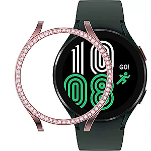 RICHONE [6Pack] Bling Case Compatible with Samsung Galaxy Watch 4 40mm 44mm Protector, Diamonds Cover Hard PC Bumper Frame (6 Colors, Watch 4 40mm)