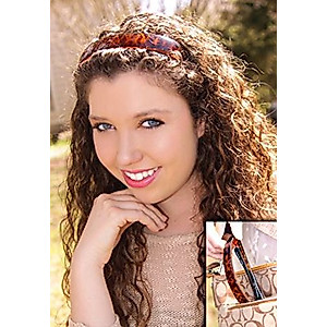 SqHair Hinged Headband fits like sunglasses providing lift and style without giving you a headache Band (Black-Crystals)