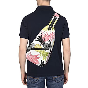 Pineapple Sling Bag for Women Chest Sling Bag Casual for Travel Hiking Gym One Size