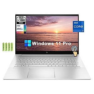 HP Envy 17 17.3" FHD Touchscreen Business Laptop[Windows 11 Pro], Intel 12-Core i7-1260P, 16GB DDRR4 RAM, 1TB PCIe SSD, Iris Xe Graphic, Backlit KB, Numeric Keypad, BT 5.3, Fast Charge, w/Battery