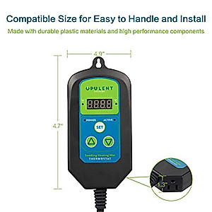 OPULENT SYSTEMS 48"x20.75" Seedling Heat Mat and Digital Thermostat Combo Set