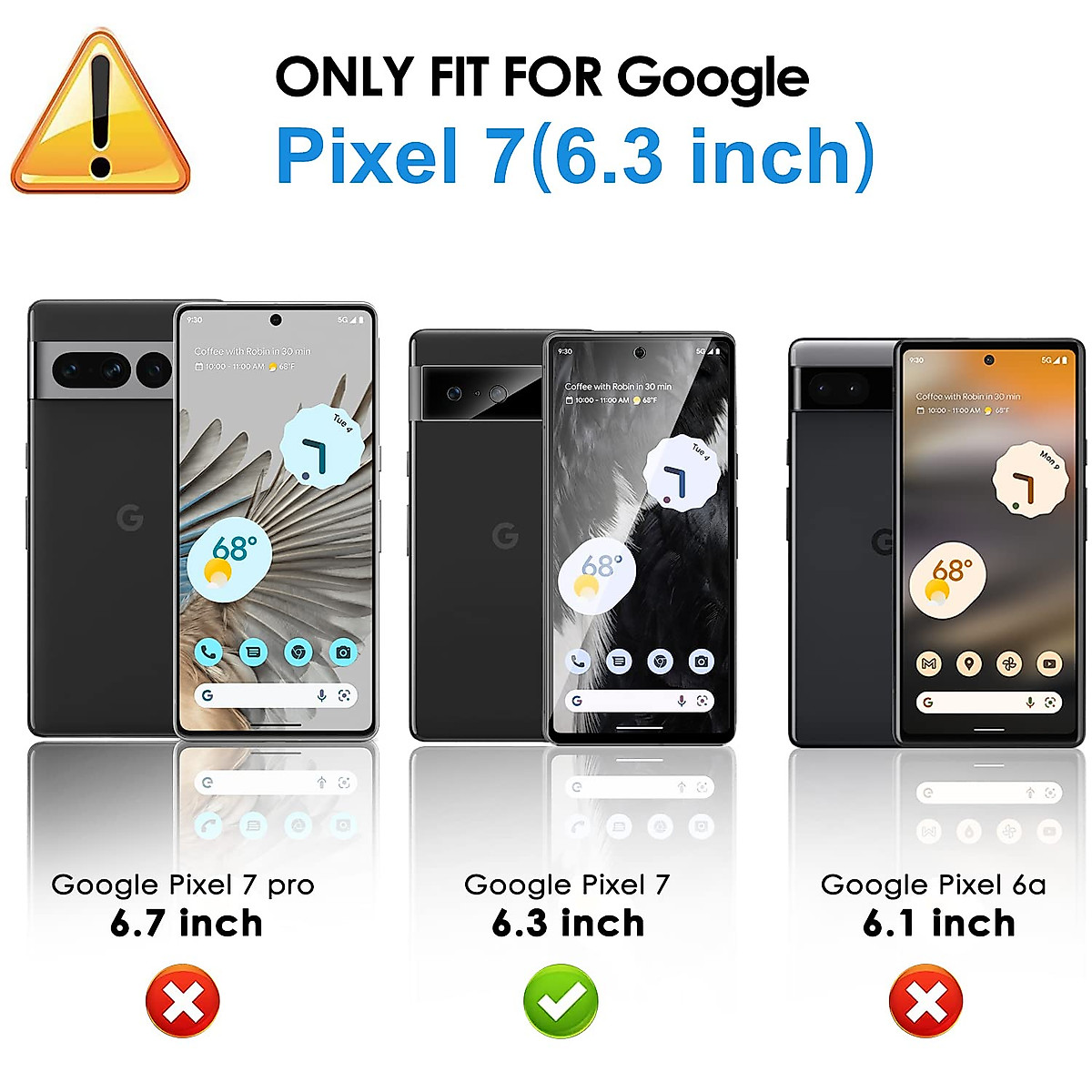 LYWHL [2+2 Pack] for Google Pixel 7 Privacy Screen Protector with Camera Lens Protector, Tempered Glass Anti-Spy Anti-Scratch 9H Hardness Film for Pixel 7 6.3” [Don’t Support Fingerprint Unlock]