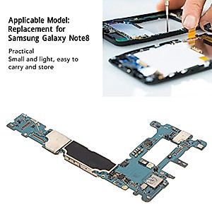 Cellphone Mainboard Replacement for Samsung Galaxy Note8, 64GB PCB Unlocked Motherboard Professional Mobile Phone Gaming Motherboard Unlocked Main Logic Board (EU Version)
