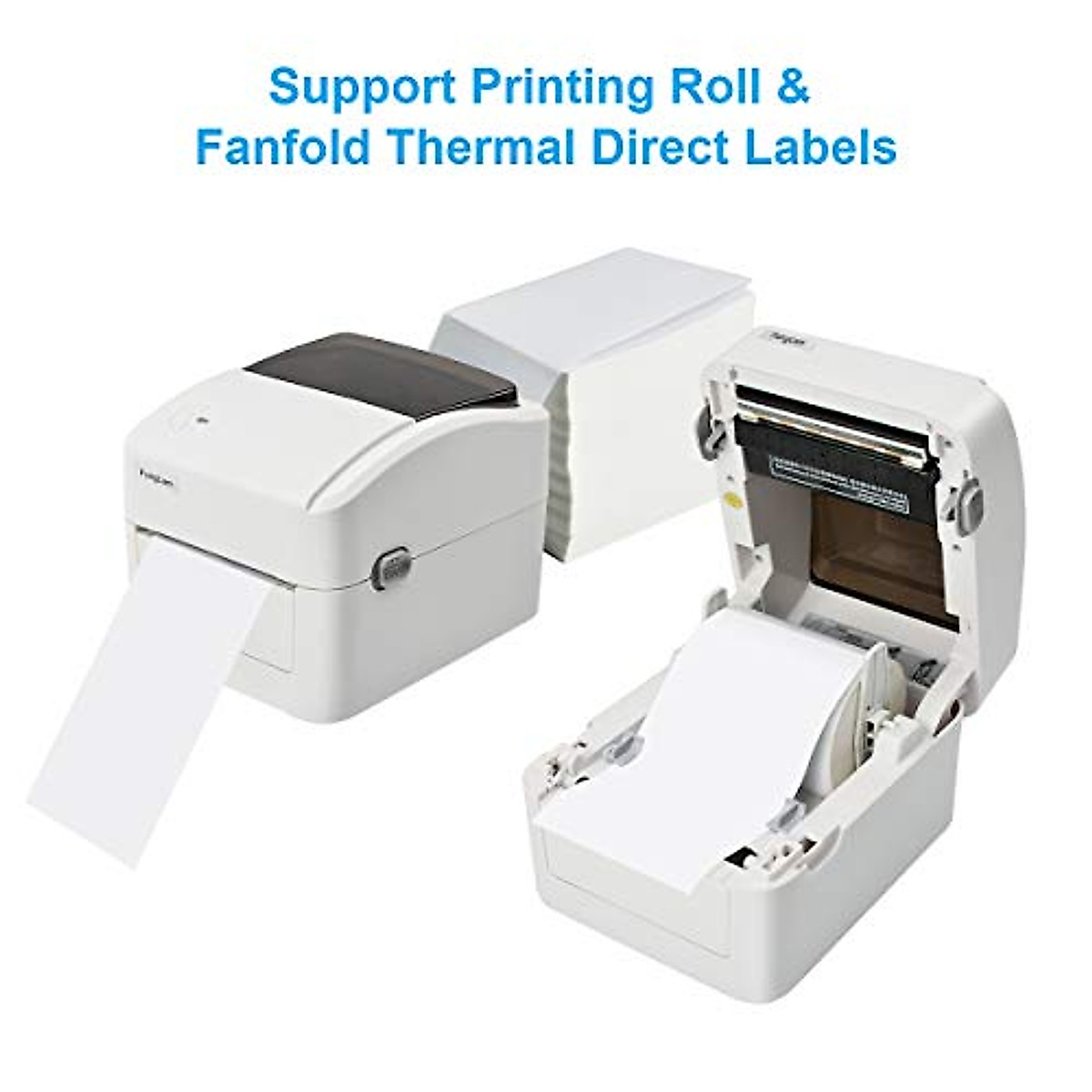 FungLam Label Printer, High Speed USB Direct Thermal Label Printer for Amazon, Ebay, Etsy, Shipify Labeling, 4x6 Shipping Label Printer, Thermal Printer, White