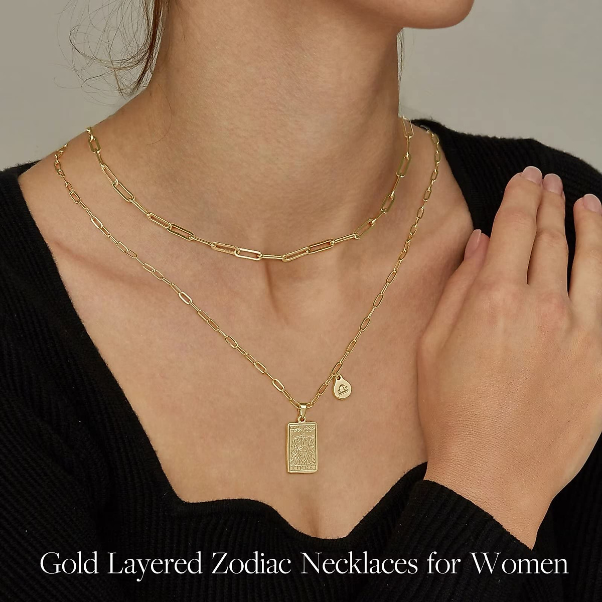 STORUP Taurus Gifts for Women - Retro Gold Taurus Necklace Tarot Card Pendant Taurus Horoscope Necklaces Gift Jewelry for Women (Taurus)