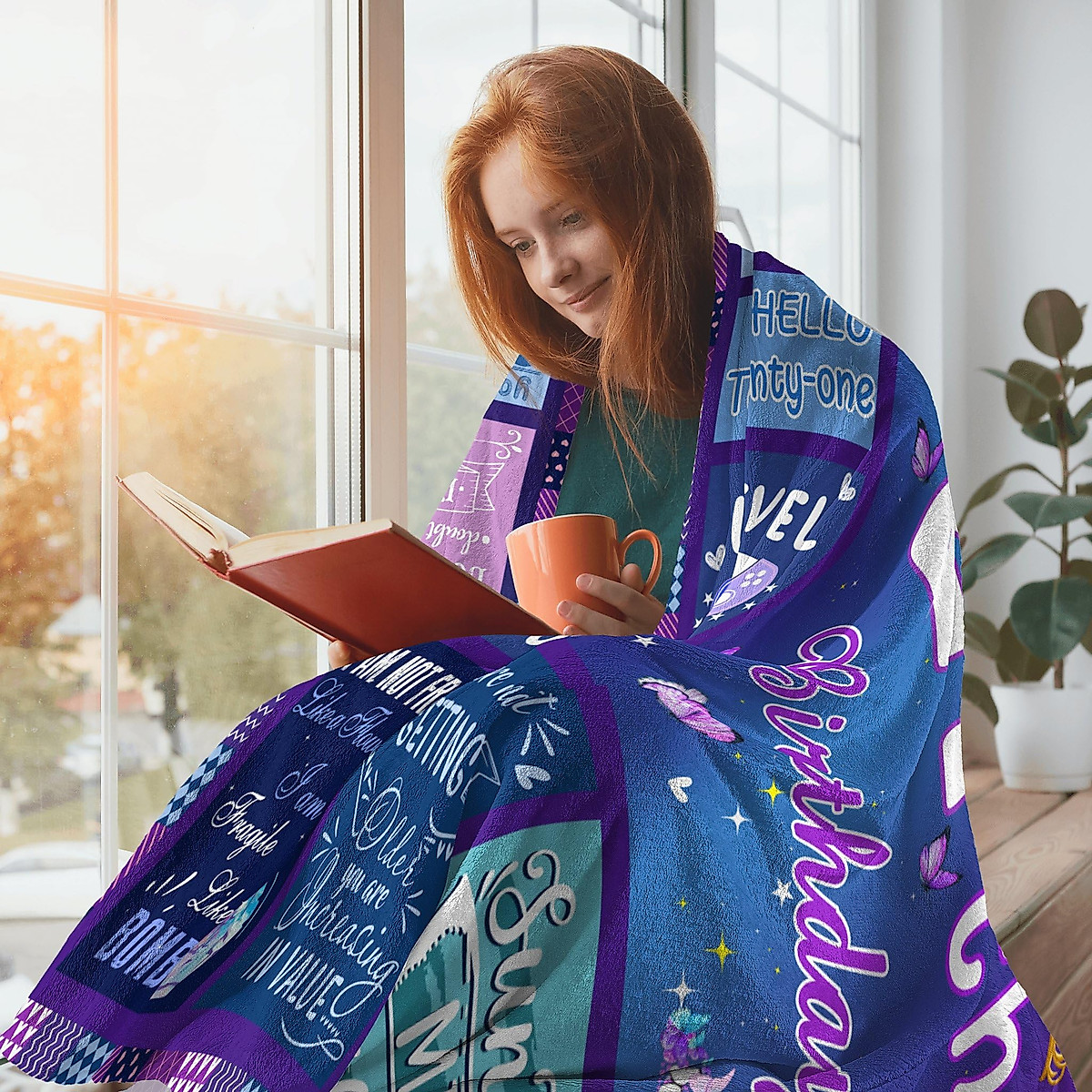 21st Birthday Gifts for Her, Women 21st birthday gifts Blanket 60"x50", 21st Bday Gift Ideas, Happy 21 Year Old Birthday Gifts, Gifts for 21 Year Old Female Bestie Sister, 21st Birthday Decorations