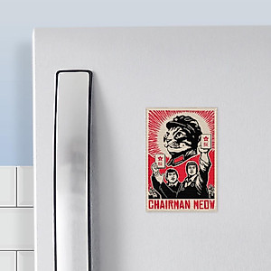 CafePress Follow Chairman Meow! Magnets Rectangle Magnet, 3"x2" Refrigerator Magnet