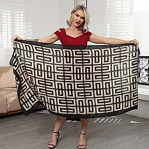 FINIZO Women's Scarves Lady Light Soft Fashion Solid Scarf Wrap Shawl for All Season (Beige)