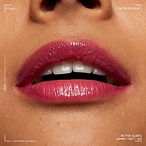 NYX PROFESSIONAL MAKEUP Butter Gloss, Non-Sticky Lip Gloss - Summer Fruit (Hot Pink)