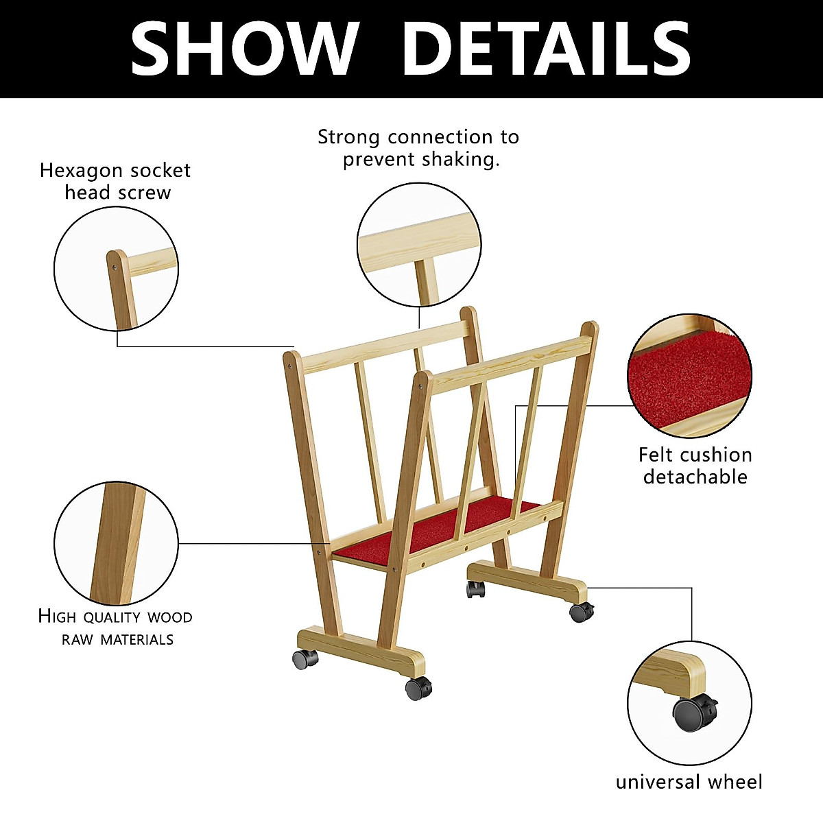 Fumingpal Print Rack with Wheels - 30.5 Inch Print Racks for Art Display, Canvas Rack for Posters, Artwork, Prints, Canvas, Panels, Galleries, Studios & Storage