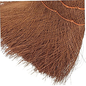 Healeved Small Cleaning Broom Duster Cleaning Brooms Desk Cleaning Broom Cleaning Accessory Household Palm Broom Cleaning Supplies Broom for Home Palm Fiber Broom Garden Hand Fork Brown
