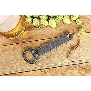 Bottle Opener - Black Dog Ironworks | Hand Forged Iron Beer Opener, Gift For Men| Great Gift for Fathers Day or 6 year Anniversary