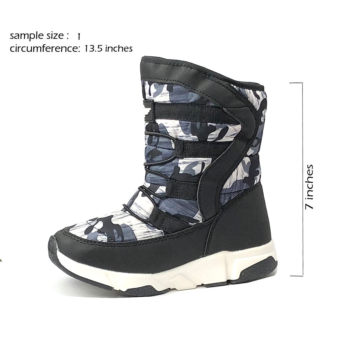 REDVOLUTION Girls Boys Warm Winter Flat Shoes Fashion Buckle Snow Boots(Toddler/Little Kid/Big Kid) (Small Kid 13 B(M), 430 Black)