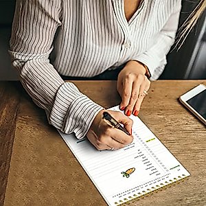 Regolden-Book To Do List Notepad Spiral Planner, Daily Task Tracker with Wide Lined Notebooks, List Maker, Daily Schedule Tracking College Ruled Flexible Cover To Do List Journal, Grocery Checklist for Teacher/Men/Women, 52 Sheets (6"x8.5")2Pack