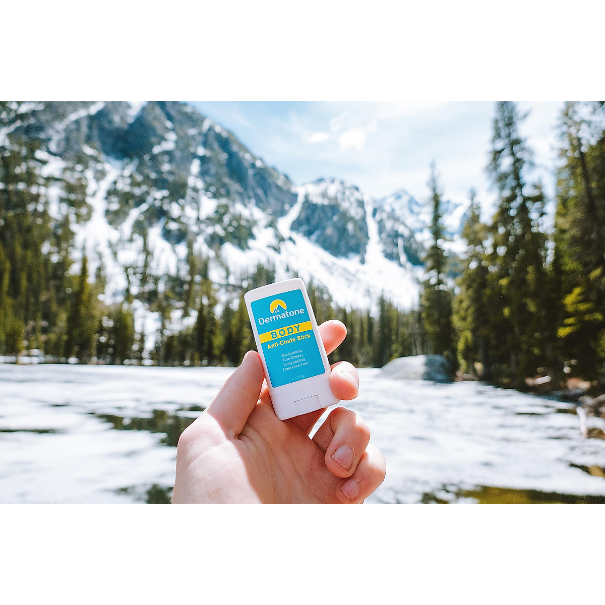 Dermatone Travel Size Anti-Chafe Body Stick | Fragrance Free | Prevent Friction & Chaffing Skin Balm | | Long Lasting | Use for thigh, arm, chest, butt rubbing | Small .5oz Stick