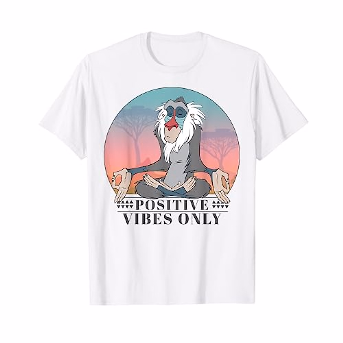 Disney The Lion King Rafiki Positive Vibes Only Vintage T-Shirt