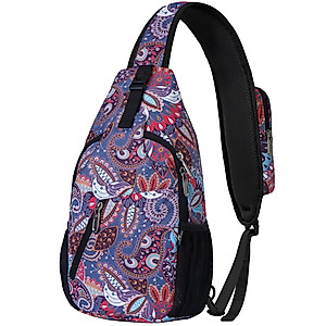 N NEVO RHINO Sling Backpack Multipurpose Crossbody Bag Sling Bag Daypack for Travel Hiking Sports (Ethnic style2)