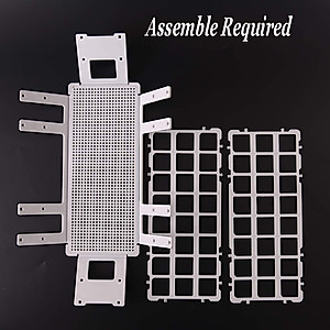 15 Pack Test Tubes with Rack - Buytra 40ml Clear Plastic Test Tube Gumball Candy Tube with Caps 25x140mm - 24 Holes Detachable Test Tube Rack Holder for 25mm Tubes