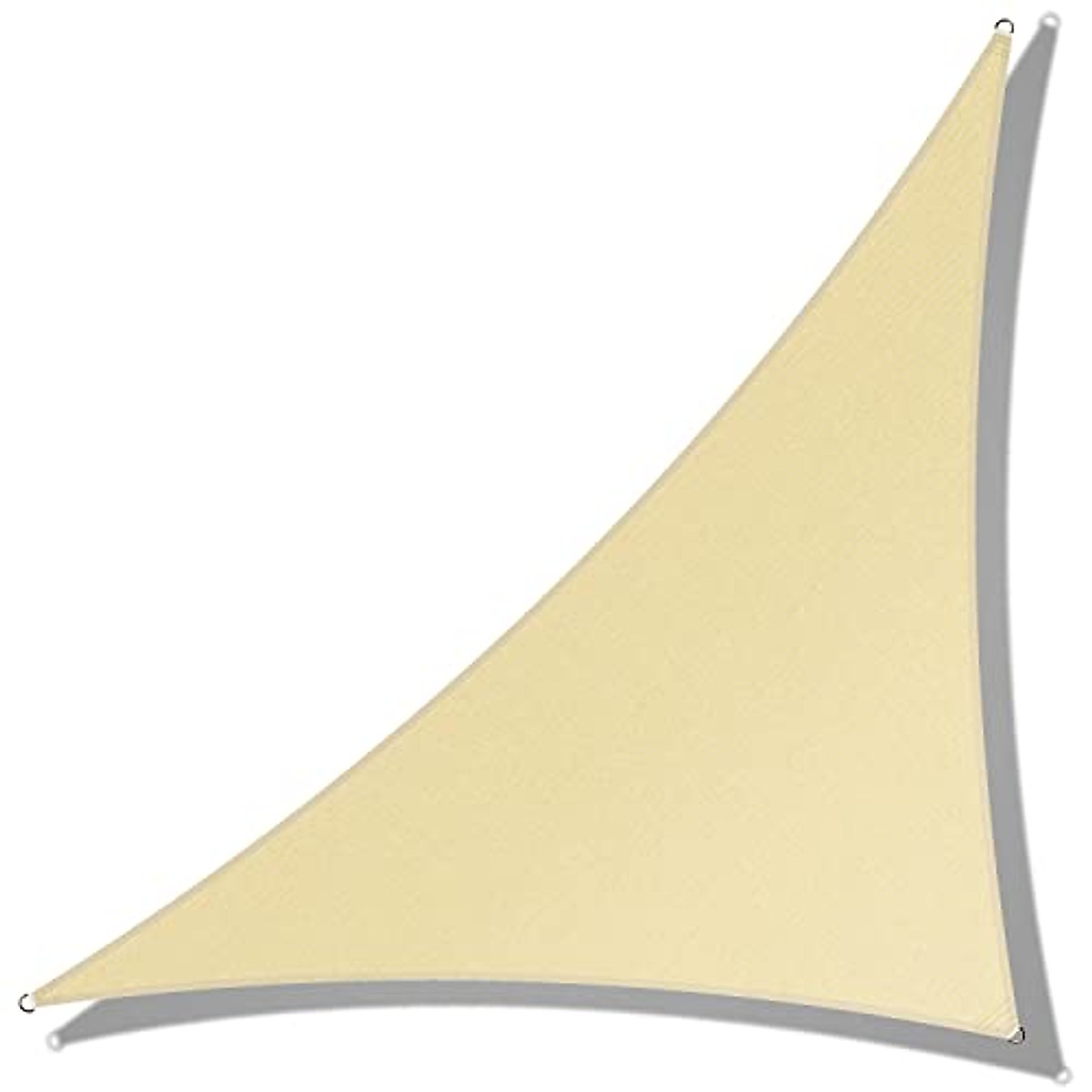 ShadeMart 24' x 24' x 33.9' Beige Sun Shade Sail Right Triangle Canopy Fabric Cloth Screen, Water Air Permeable & UV Resistant, Heavy Duty, Carport Patio Outdoor - (We Customize Size)