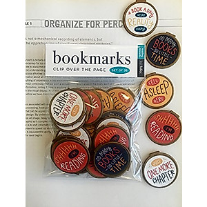 "Clip Over The Page" Bookmarks - Set of 30 - Whimsical Bookish Quotes Bulk Bookmarks for Kids Girls Boys Teens. Perfect for Gifts - Student Incentives – Birthday Party Favors – Reading Incentives