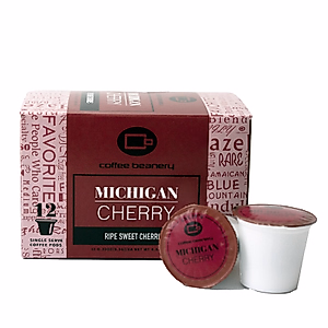 Michigan Cherry Coffee Pods by Coffee Beanery | 12ct Flavored Coffee Pods Medium Roast Coffee Pods| 100% Specialty Arabica Coffee| Gourmet Coffee Pods