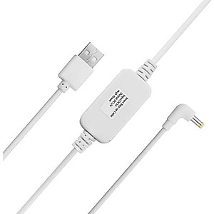 USB 5V to DC 12V Power Cable, Compatible with Amazon Echo Spot and Echo Dot 3rd Generation, USB Voltage Step Up Converter Cable, Power Supply Adapter Cable, DC 5V to DC 12V Cable (White)