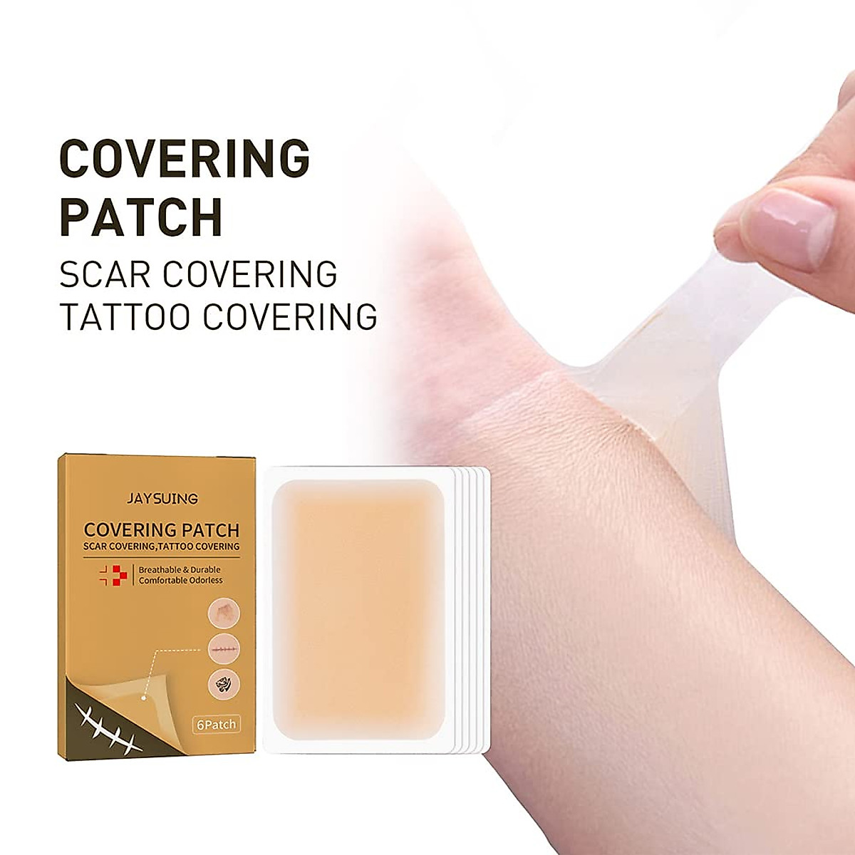 Tattoo and Flaw Concealing Tapes, 6 Pcs/Box Waterproof Tattoo Cover Up Sticker Skin Concealing Tape