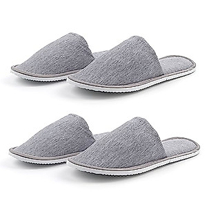 Rocutus Disposable Slippers,2 Pair Disposable Slippers Bulk Guest Slippers,Travel Portable Polyester-cotton Slippers Home Interior Slippers Hotel Special Anti-skid Shoes Cotton Trailer