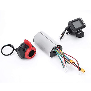 life Motor Brushless Controller Kit,Carbon Fiber Electric Controller with LCD Display Panel for Electric Bike Scooter(Controller + Throttle + Brake)