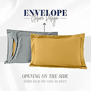 Elegant Comfort 3-Piece Reversible Comforter Set, All Season Cozy, Soft Down Alternative, Quilted - Box Stitched - Duvet Insert with 4 Corner Tabs, Comforter with Shams, King, Yellow/Gray