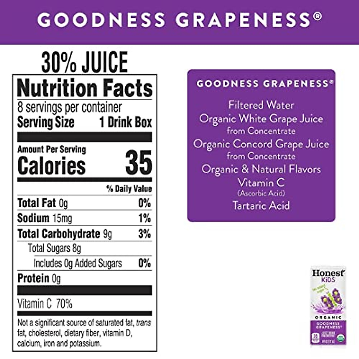 Honest kids Assorted Organic Juice Drink Variety Pack, 6 Fl Oz, (40 Count)