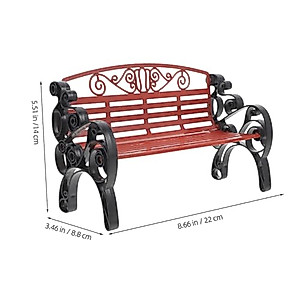 NAMOARLY 2pcs Park Chair Model Small Bench Model Desktop Decor Small Bench Figurine Desktop Simulated Bench Model Small Park Bench Simulation Bench Model Bench Model Decoration Table Decor