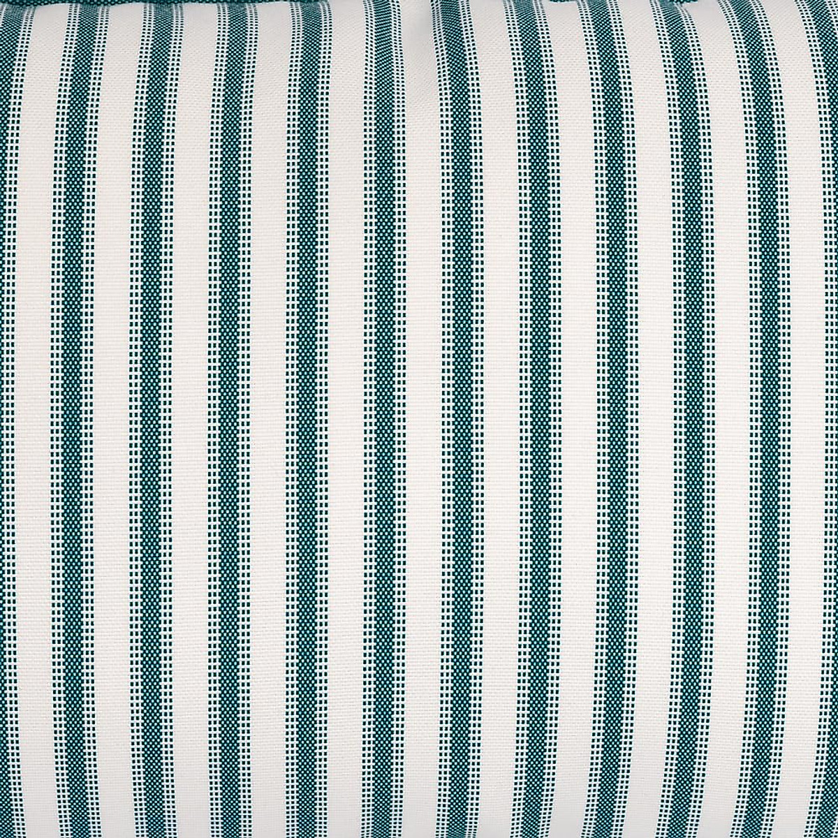 SUPMAISON Pack of 2 Decorative Indoor Outdoor Outdoor Pillow 20" x 12", (Polyester, Crestwood Stripe Turquoise)