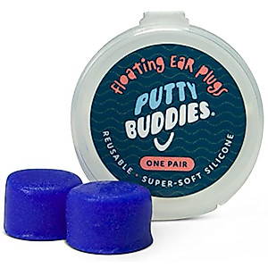 PUTTY BUDDIES Floating Earplugs 10-Pair Pack - Soft Silicone Ear Plugs for Swimming & Bathing - Invented by Physician - Keep Water Out - Premium Swimming Earplugs - Doctor Recommended (Assorted)