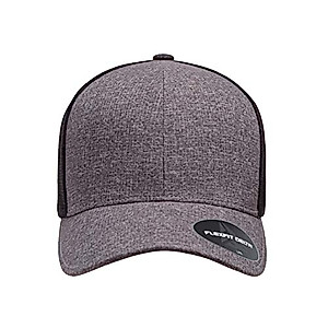 Flexfit Men's one_size Delta Seamless Carbon Cap 2-Tone, Melange Blue/Melange Charcoal, Small-Medium