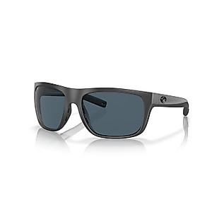 Costa Del Mar Man Sunglasses Matte Gray Frame, Gray Lenses, 60MM