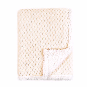 Tadpoles Popcorn Plush Sherpa Baby Blanket - Cream | 30" x 40" | Made of 100% Polyester | Soft, Breathable & Durable | Ideal as a Baby Swaddle Blanket, Crib Blanket, Receiving Blanket & More
