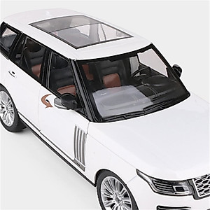 Car Diecast Model 1/18 for Range Rover Alloy Car Model Diecast Metal Vehicles Car Model Simulation Sound and Light Kids Toy Gifts (Color : Black)