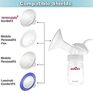 Nenesupply Backflow Protector Connector Compatible with Spectra S2 Spectra S1 Breastpumps Replace Spectra Pump Parts Replace Spectra Backflow Protector Work with Spectra Flange