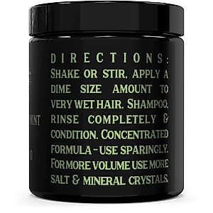 Earth Chemistry Rosemary & Peppermint Volumizing Sea Salt Shampoo, DHT Blocking Shampoo, Volumize Oily or Thin Hair, Stimulate Hair Growth