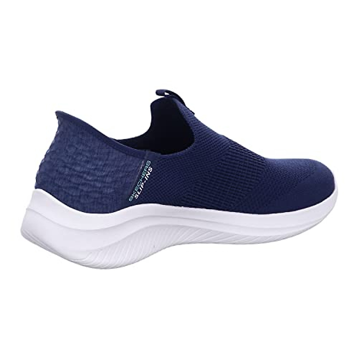 Skechers Women's Hands Free Slip Ins Ultra Flex 3.0 Smooth Step Sneaker, Navy, 7.5