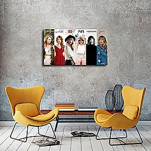 The Girl Taylors Album Poster Pop Singer Canvas Wall Art Print Art Decoration Photo Living Room Bedroom Decoration Poster (16x28inch-Unframed Canvas,TL2022-B)