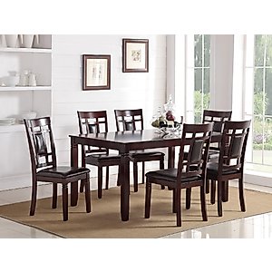 Wycian Chair Cushion Seat, Sectional Sofa Chair 7PCS Brown Solid Wood Rubberwood for Living Room Bedroom Dining Rooms Garden Kitchen Chair High Chair Seat