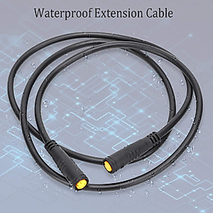 Demeras Cable Connector Conversion Waterproof 3pin Adapter Cable Accessory for Electric Bicycle (Yellow) Accesorios modificados para bicicletas eléctricas